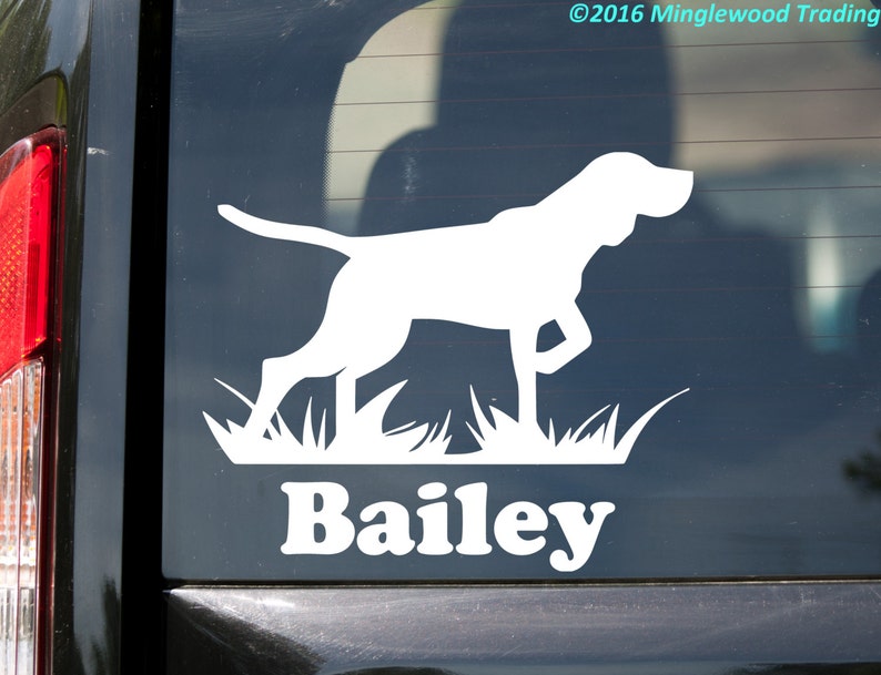 Bird Dog With Personalized Name Vinyl Decal Sticker - German Pointer - Etsy