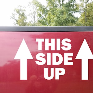 THIS SIDE UP Vinyl Die Cut Decal Sticker off Road Truck 4x4 | Etsy