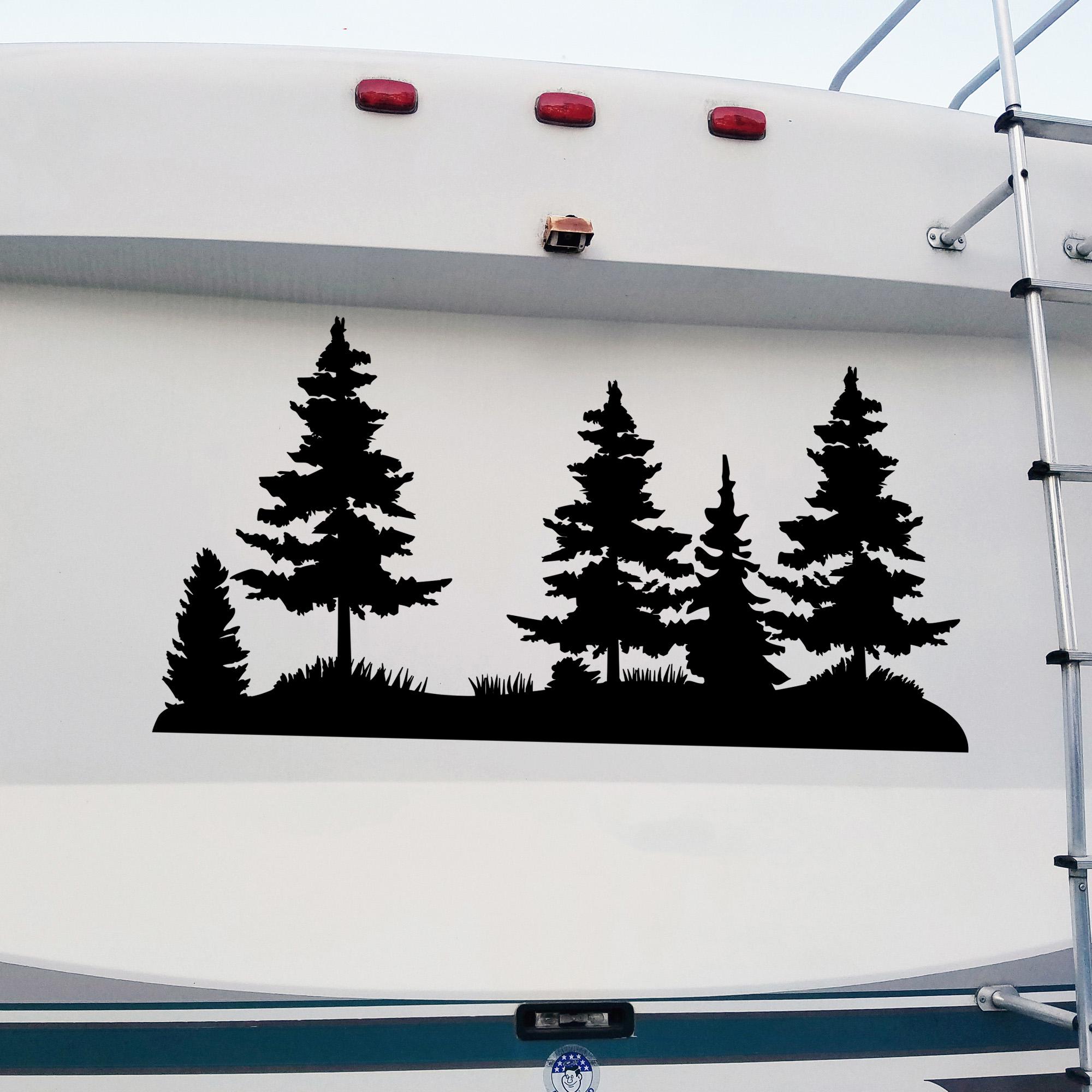 Pine Trees V2 Landscape Vinyl Decal – Forest Tree Line Sticker – 20 ...