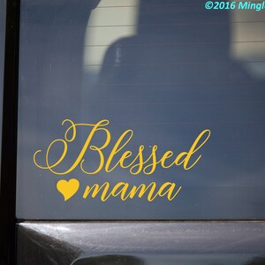 Blessed Mama Vinyl Decal Sticker Love Heart Mother - Etsy