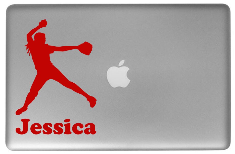SOFTBALL PITCHER With Personalized Name Vinyl Decal Sticker | Etsy