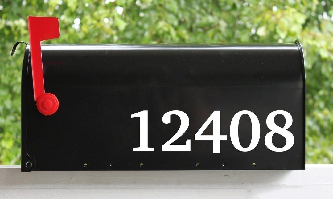 Charter Font HOA Mailbox Numbers Vinyl Sticker Decal Waterproof - Etsy