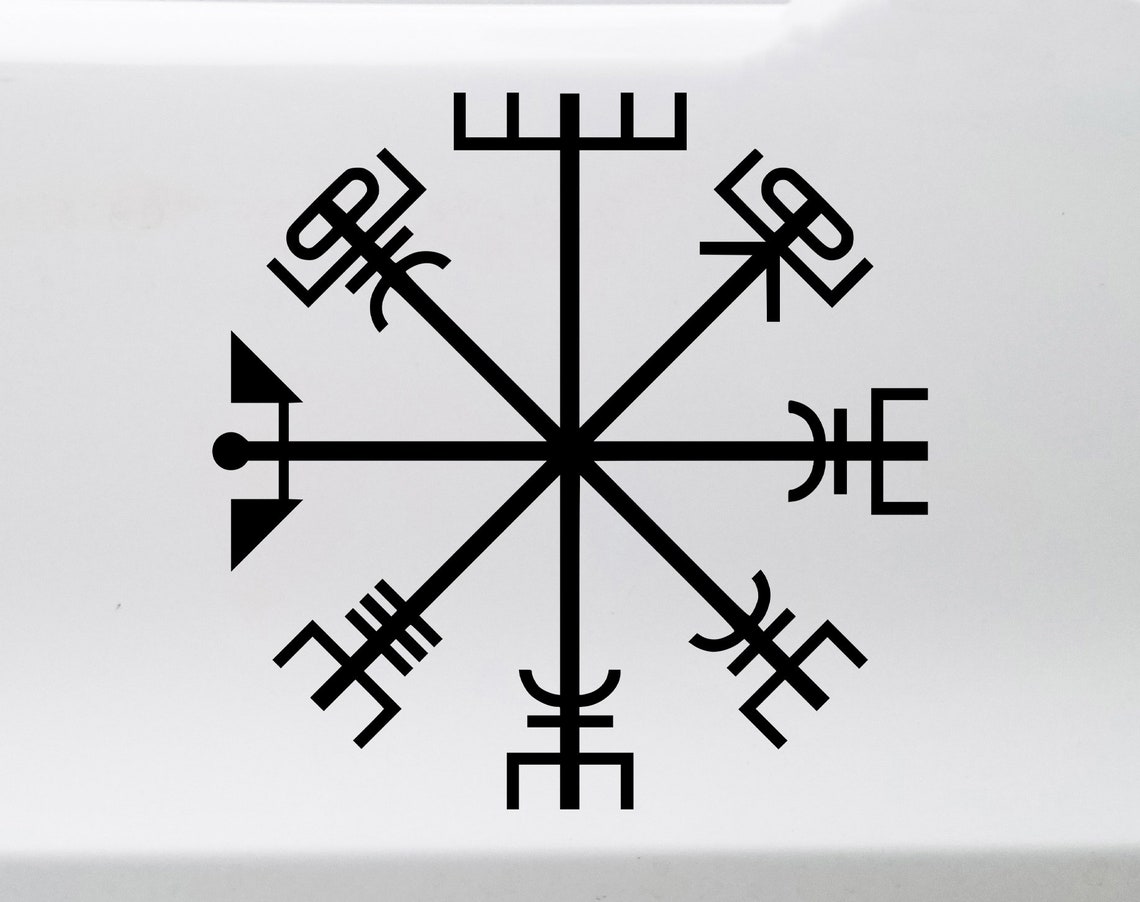 Viking Runic Compass Vegvisir Vinyl Decal V6 Nordic Norse - Etsy