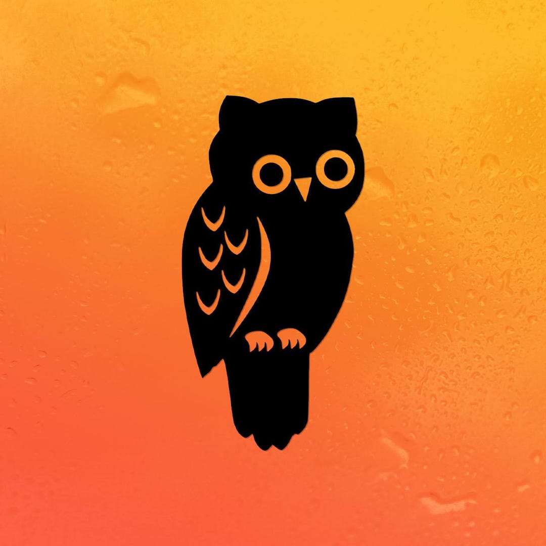 Owl Vinyl Sticker V1 | Custom Color/size Halloween Decoration Decal for ...