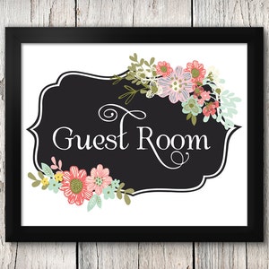 Guest Room Sign - Printable Wall Art - Digital Download PDF File - Etsy
