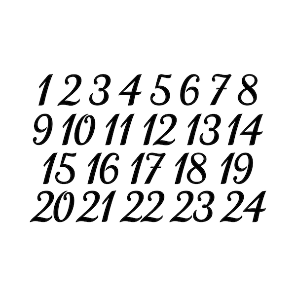 1 24 Number Stickers - Etsy