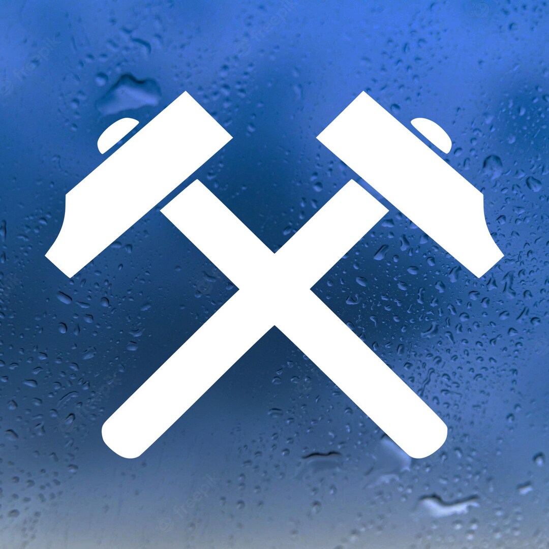 Crossed Sledgehammers Vinyl Decal - Sledge Tool Mallet- Die Cut Sticker - Etsy