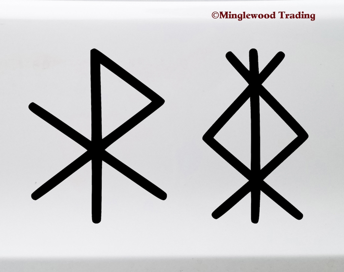 Set of 5 Bind Rune Vinyl Stickers Love Courage Protection | Etsy