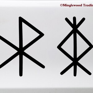 Set of 5 Bind Rune Vinyl Stickers - Love Courage Protection Good Luck ...