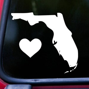 Florida Heart Vinyl Decal Sticker Home State Love FL Orlando Miami ...