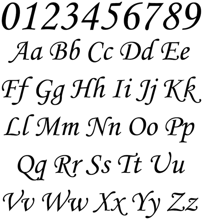 Italic Mailbox Numbers - Vinyl Sticker - 1 to 8 Inches Tall - Custom ...