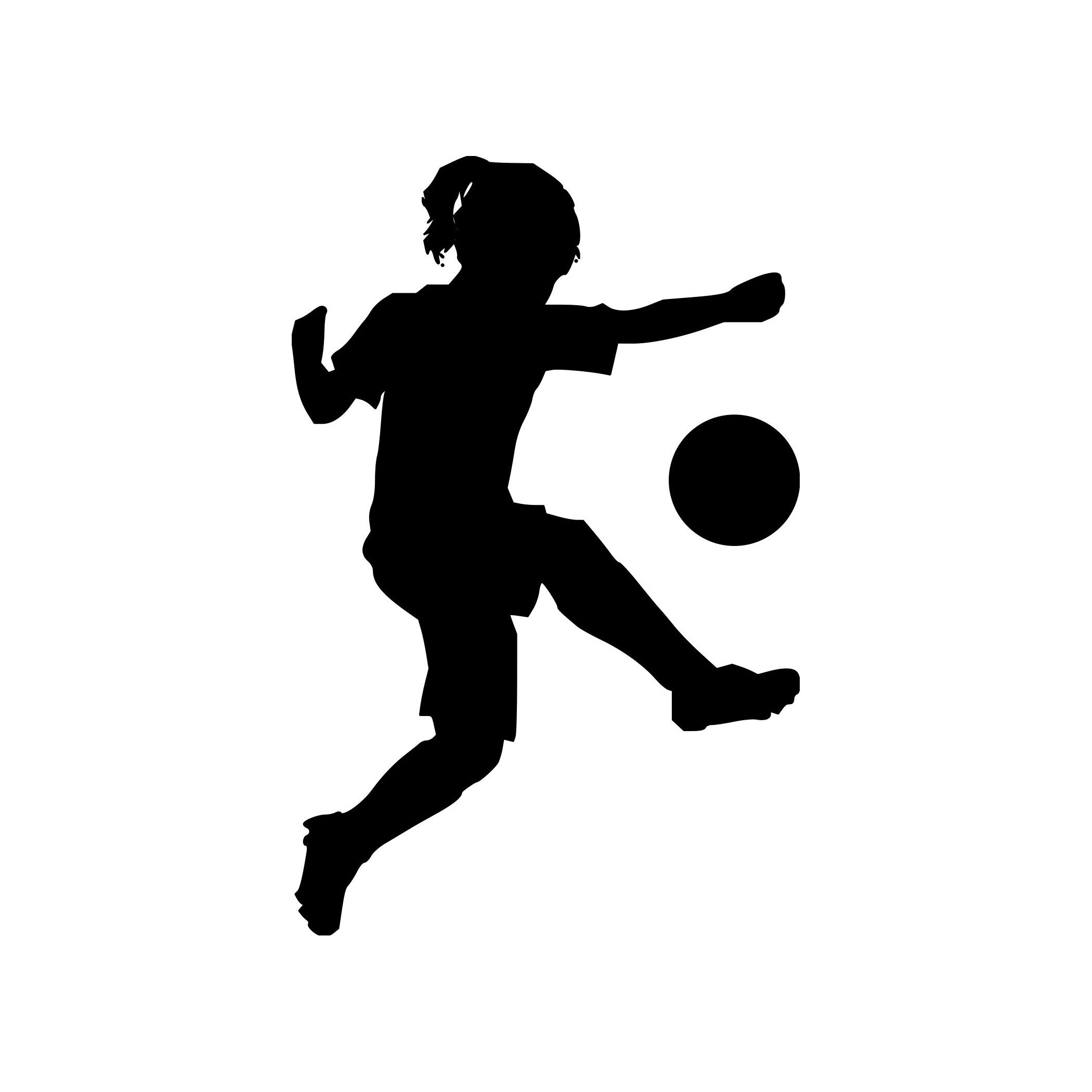 SOCCER PLAYER Vinyl Decal Sticker Girl Kicking Ball Female | Etsy