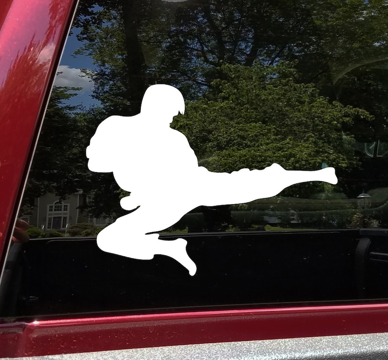 Karate Boy Vinyl Decal V1 Man Flying Kick Judo Taekwondo - Etsy