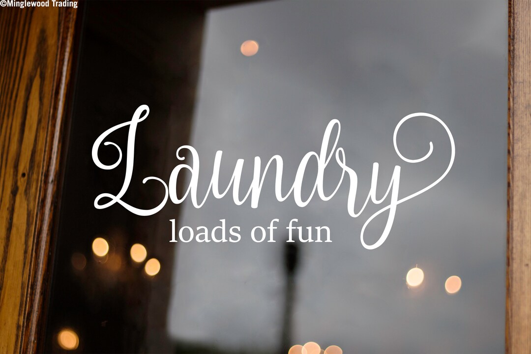 Laundry Loads of Fun - Vinyl Decal Sticker - Room Sign Soap Washer - Etsy