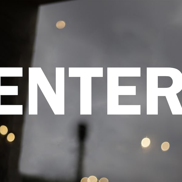 Enter Here Sign - Etsy