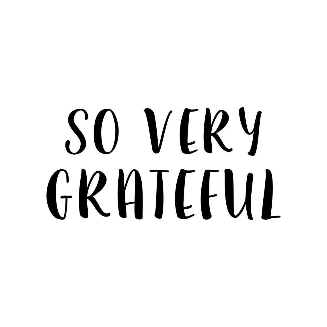 So Very Grateful Vinyl Decal Sticker - Etsy