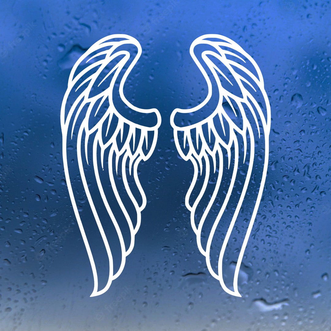 Angel Wings Vinyl Decal V6 Custom Wing Stickers Die Cut Sticker - Etsy