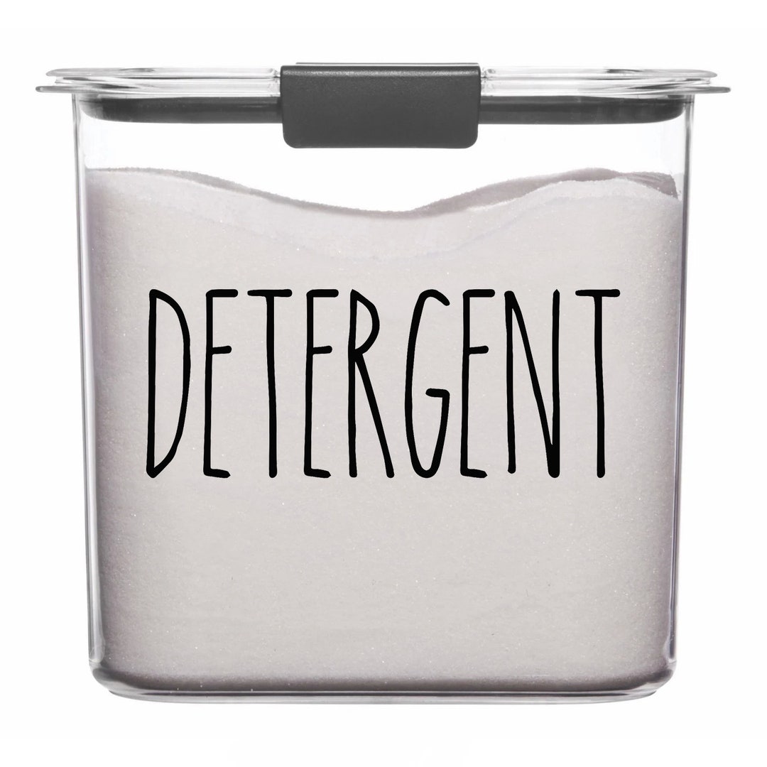 Detergent - Rae Dunn Inspired Vinyl Sticker - Laundry Room Home ...