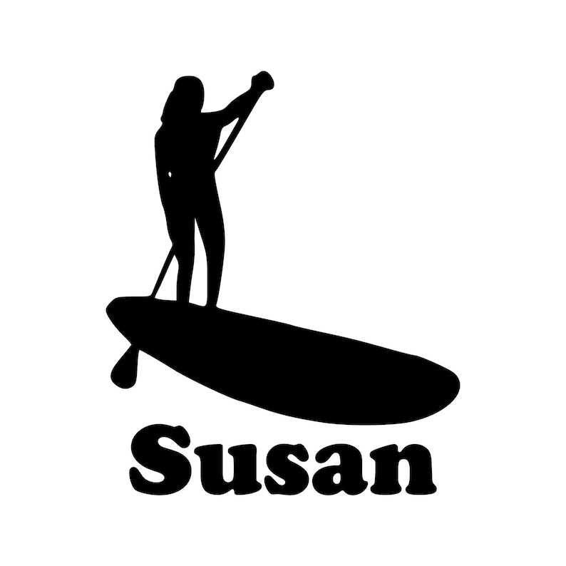 SUP Stand up Paddle Board Vinyl Decal Sticker W/ Personalized - Etsy