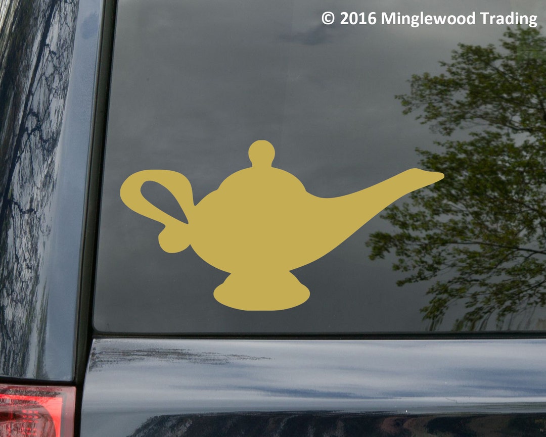 Genie Lamp Vinyl Decal Sticker - Arabian Folklore Djinn Aladdin Wishes ...