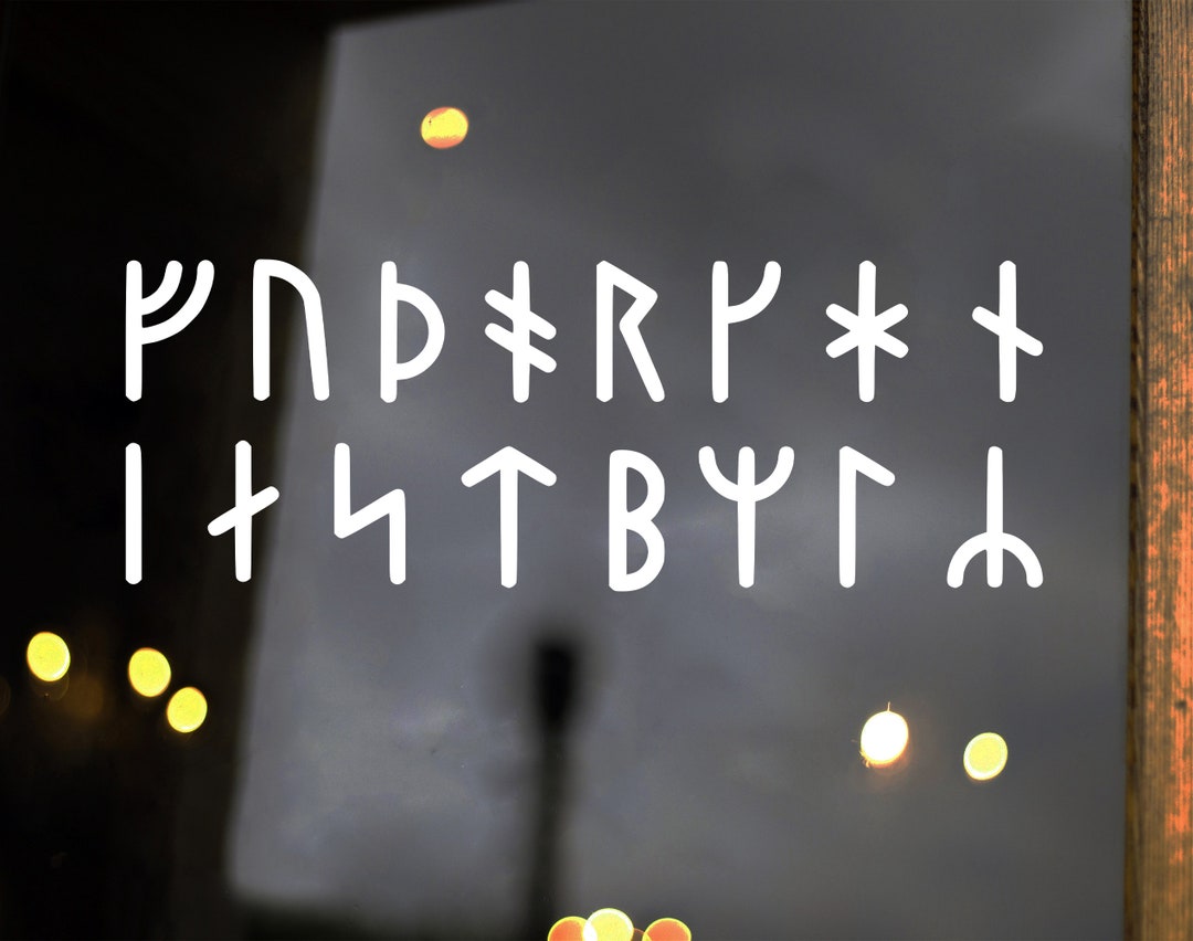 Full Set of 16 Runic Alphabet Vinyl Decals - Younger Futhark Runes ...