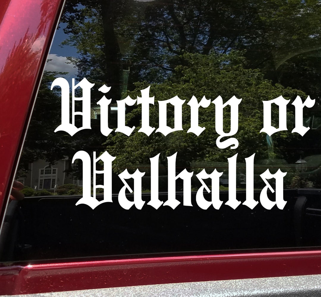 Victory or Valhalla Vinyl Decal V2 - Norse Viking Heathen Runes - Die ...