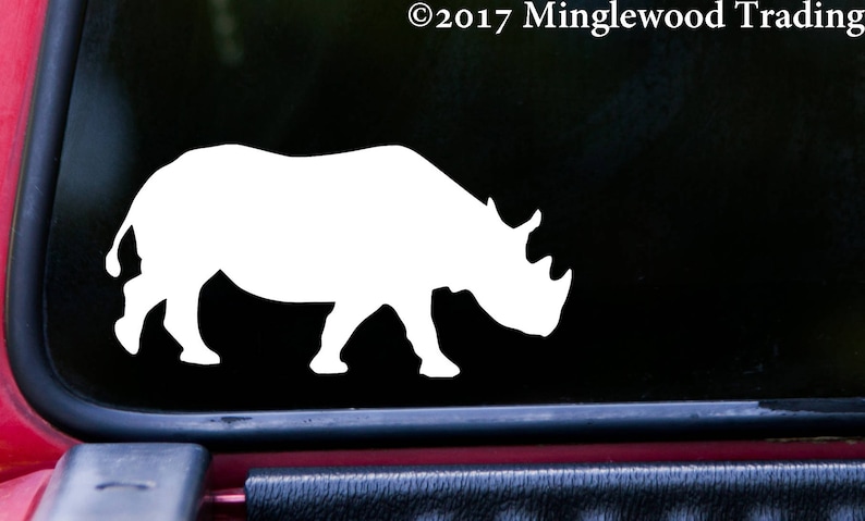 RHINO Vinyl Decal Sticker Rhinoceros Africa Animal Horn | Etsy