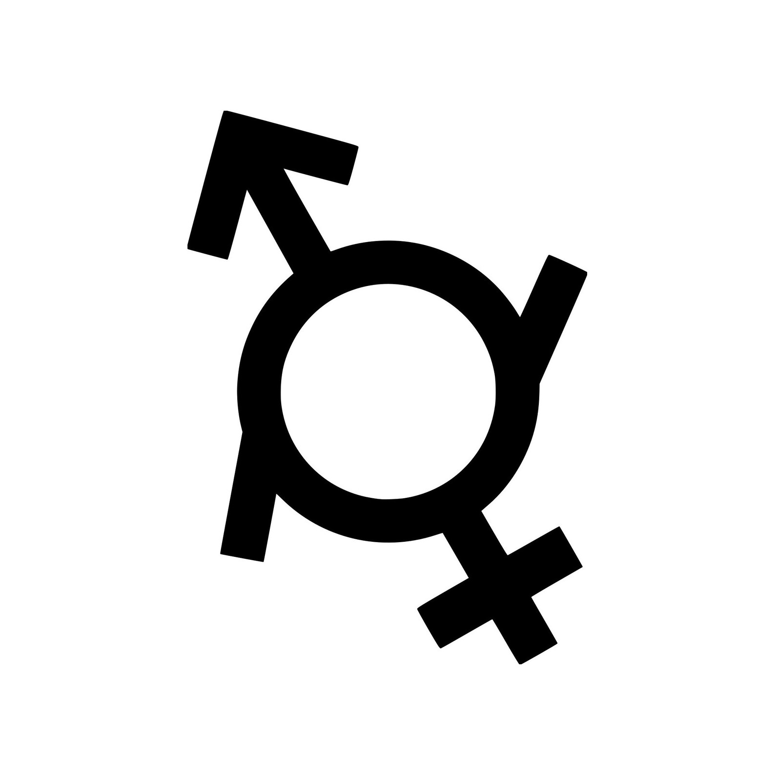 Gender Fluid Vinyl Decal Sticker Symbol Sign Male Female - Etsy