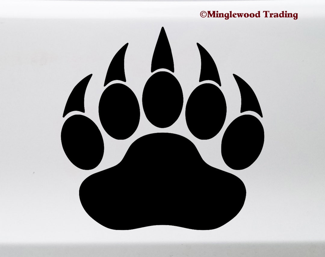 Bear Claw Vinyl Sticker - Pawprint Footprint Cub - Die Cut Decal - Etsy