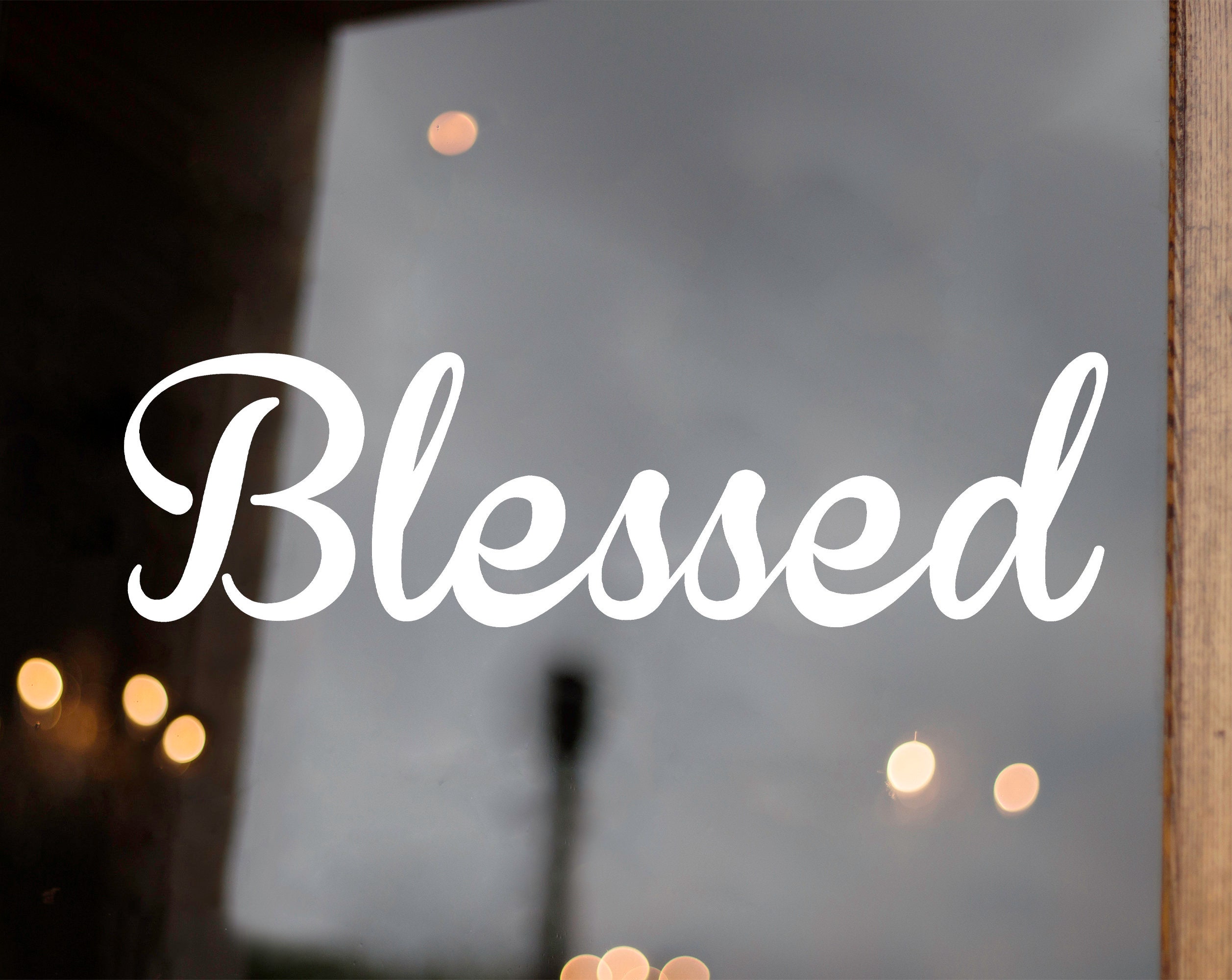 Blessed Vinyl Decal Sticker Home Wall Decor Bible Verse | Etsy