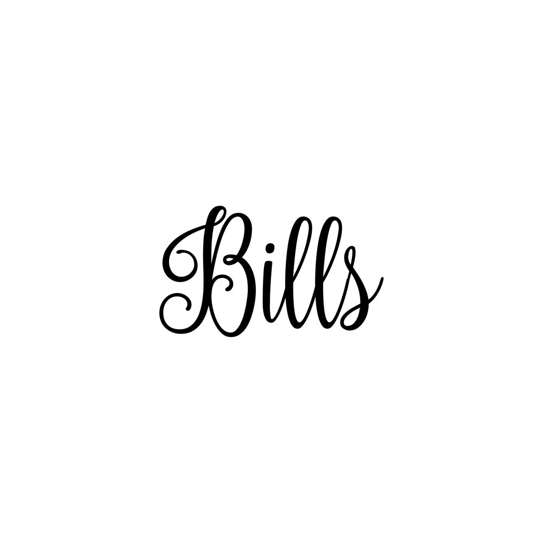 Bills Vinyl Sticker Kitchen Pantry Home Organization Label Die Cut ...