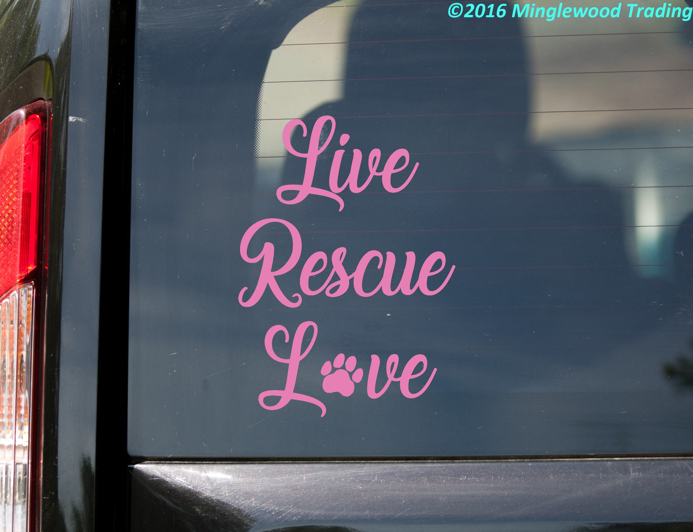 Live Rescue Love Vinyl Sticker Dog Cat Animal Shelter | Etsy
