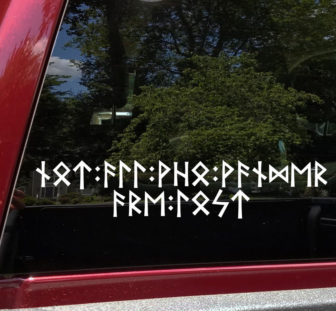 Not All Who Wander Are Lost in Viking Futhark Runes Vinyl Decal V2 ...