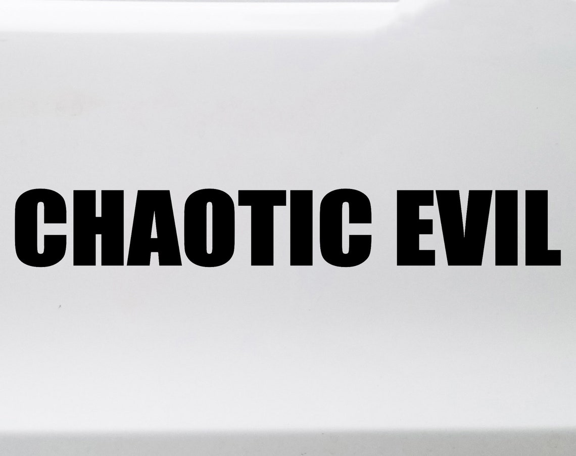 Chaotic Evil Vinyl Sticker RPG Role Playing Character - Etsy