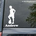 Soccer Player Boy Standing With Personalized Name Vinyl Decal Sticker ...