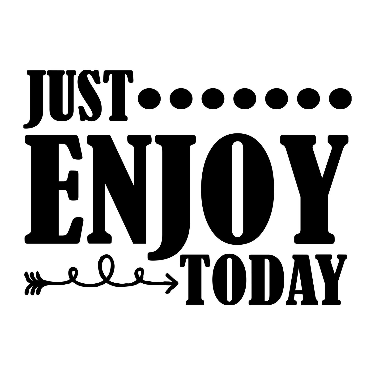 Just Enjoy Today Vinyl Decal Sticker Happiness Peace Love - Etsy