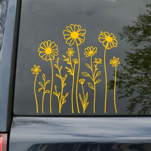 Flower Row V3 Custom Vinyl Decals | Pretty Floral Garden Design | Die ...
