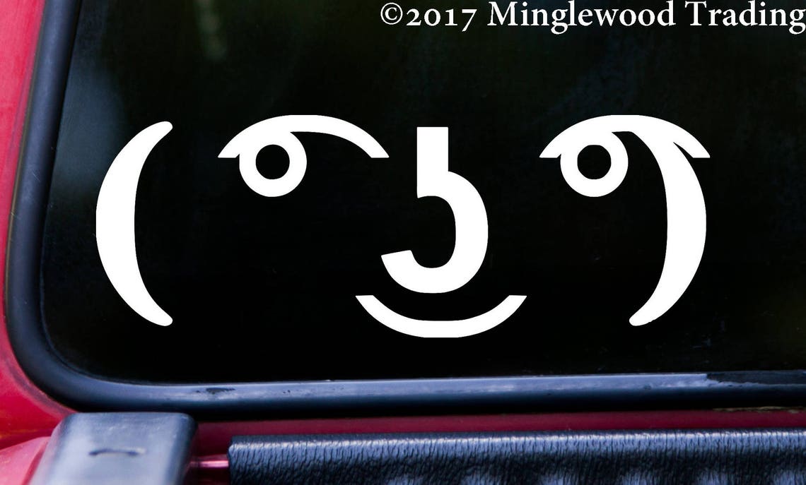 LENNY FACE 5.5 X 2 Vinyl Decal Sticker Emoticon | Etsy