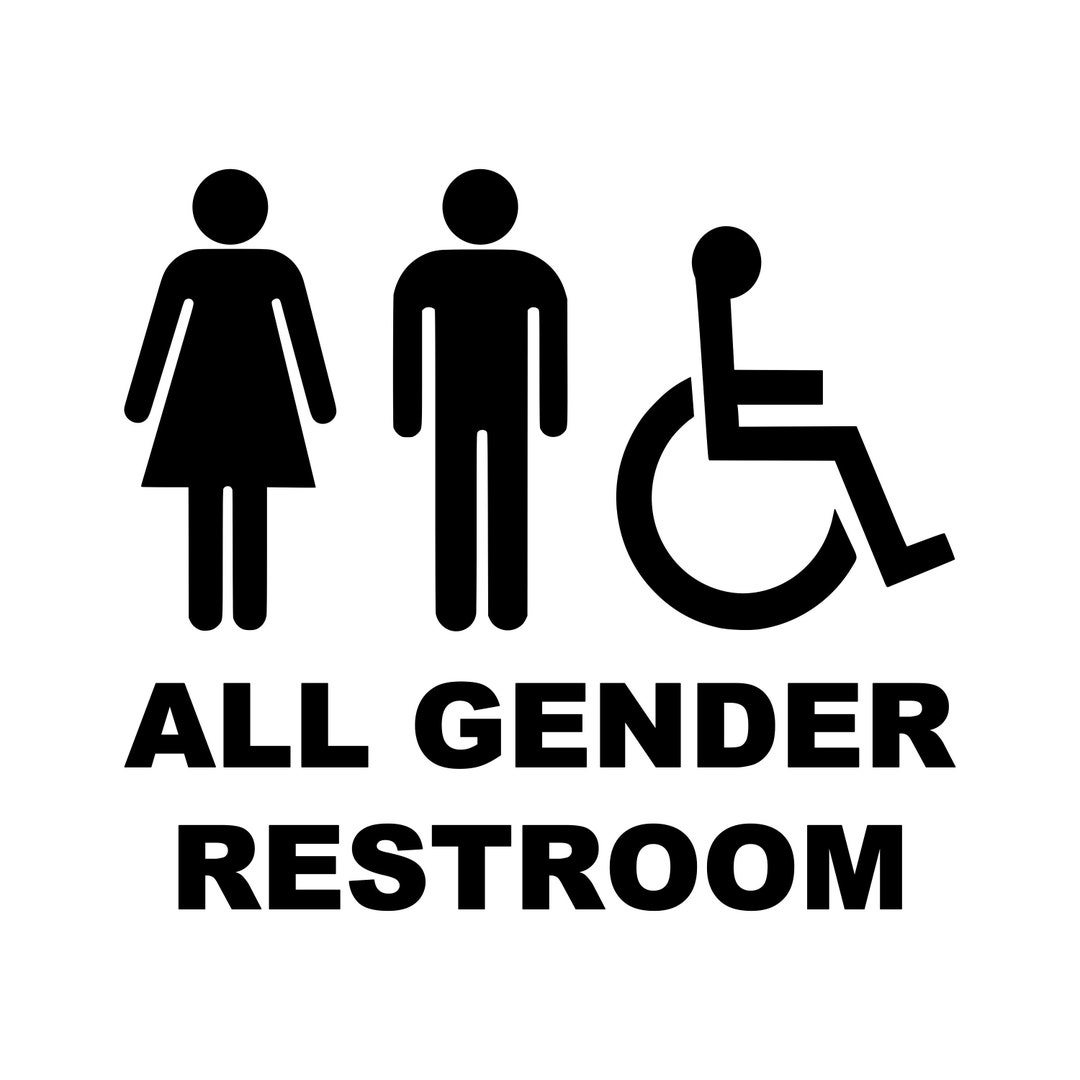 All Gender Restroom Vinyl Decal Sticker - Bathroom Door Sign - Etsy