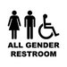 All Gender Restroom Vinyl Decal Sticker Bathroom Door Sign - Etsy