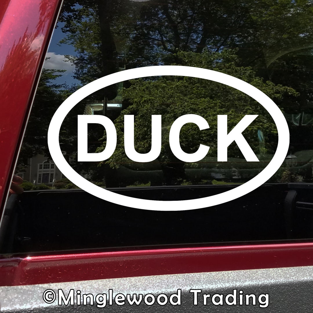 Duck OBX Oval Vinyl Sticker - Outer Banks North Carolina NC - Die Cut ...