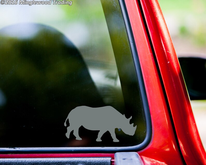 Rhino Vinyl Decal Sticker Rhinoceros Africa Animal Horn - Etsy