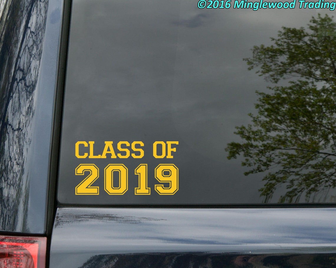 Class of 2019 Vinyl Decal Sticker Graduation High School - Etsy