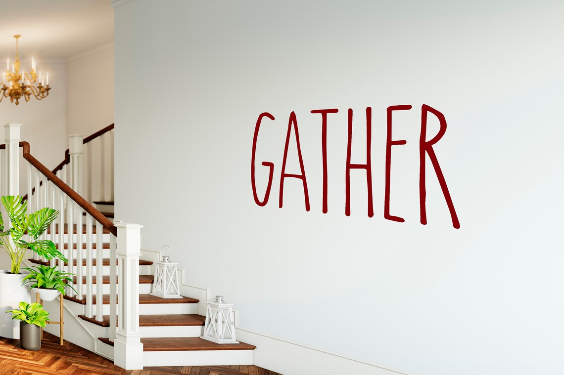 Gather Rae Dunn Inspired Vinyl Sticker Kitchen Home | Etsy