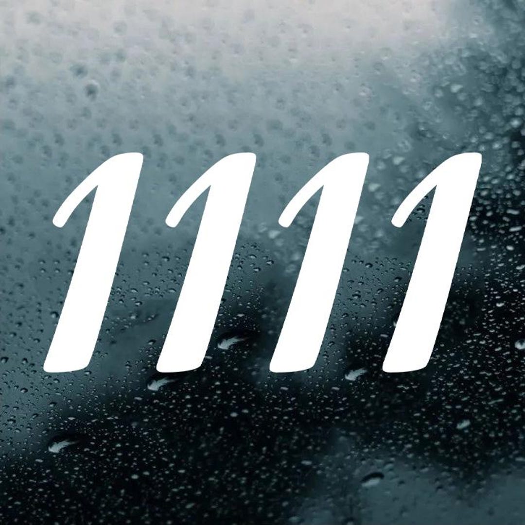 1111 Angel Number Vinyl Decal | Intuition Alignment Numerology | Die ...