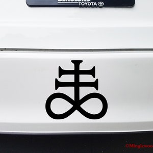 Leviathan Cross Brimstone Symbol Vinyl Decal V1 - Sulfur Infinity Satan ...