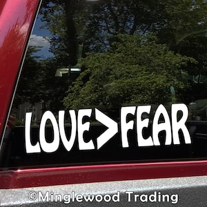 Lovefear Vinyl Decal Sticker Peace Love is Greater - Etsy