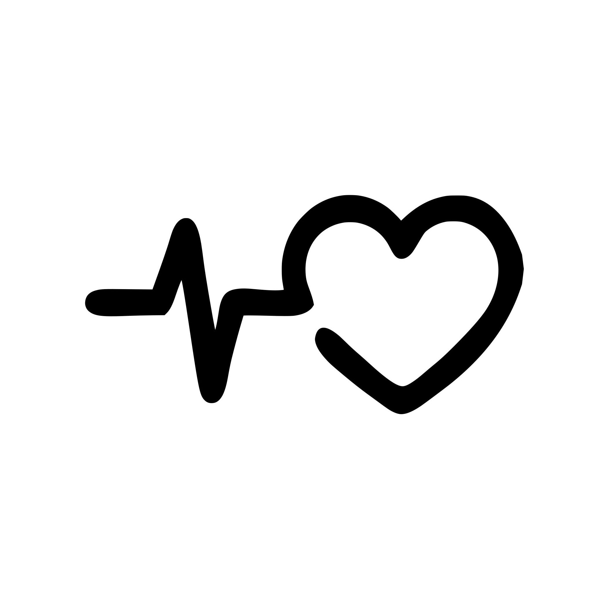HEARTBEAT EKG HEART Vinyl Decal Sticker Pulse Line | Etsy