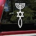 Messianic Judaism Symbol Vinyl Decal - Menorah Star of David Ichthys ...