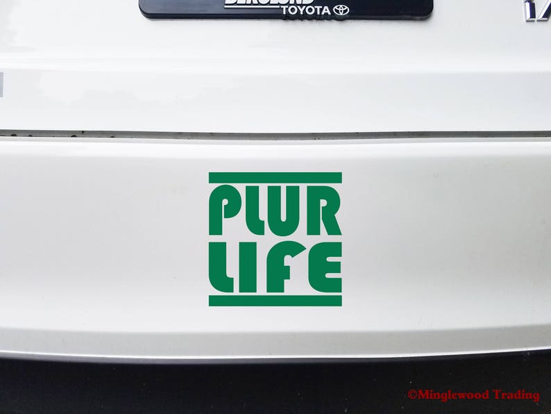 Plur Life V2 Vinyl Decal Bumper Sticker Peace Love Unity - Etsy